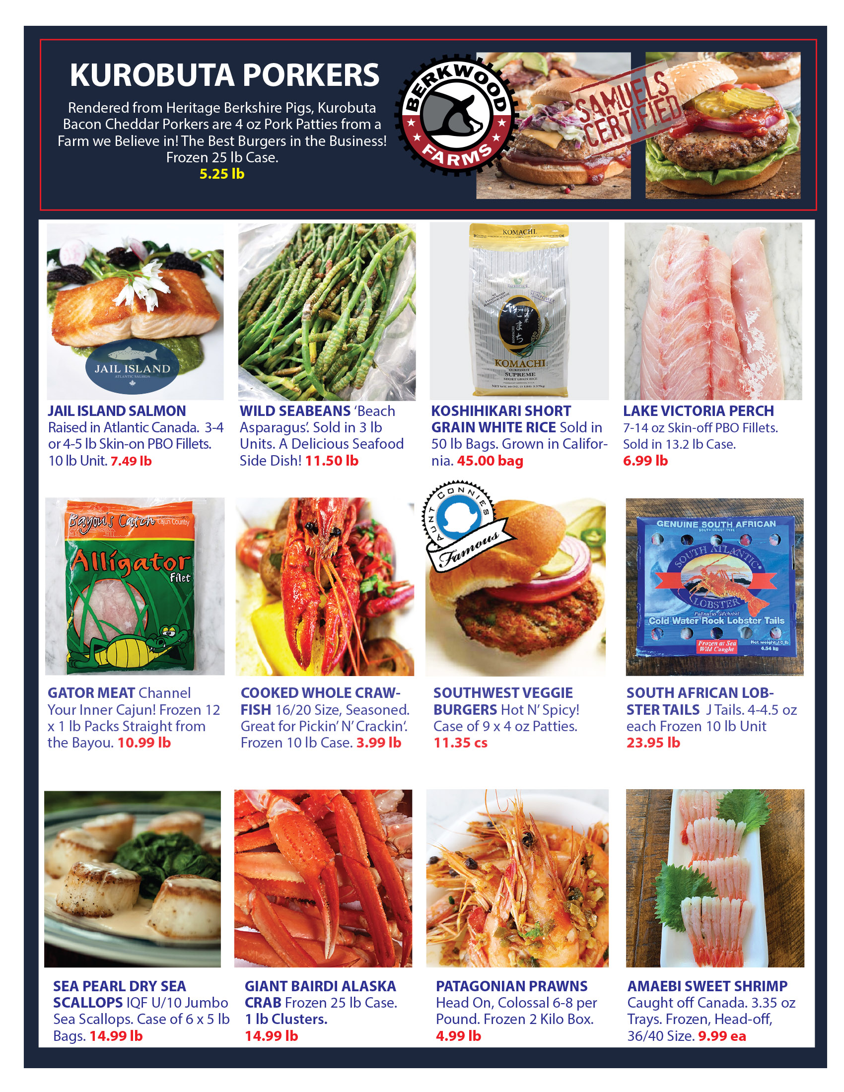 Monthly Specials | Samuels Seafood